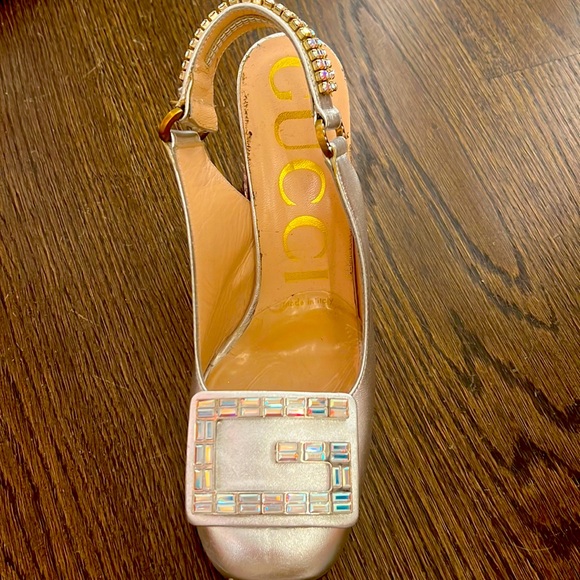 Gucci | Shoes | Gucci Rhinestone Sling Back | Poshmark